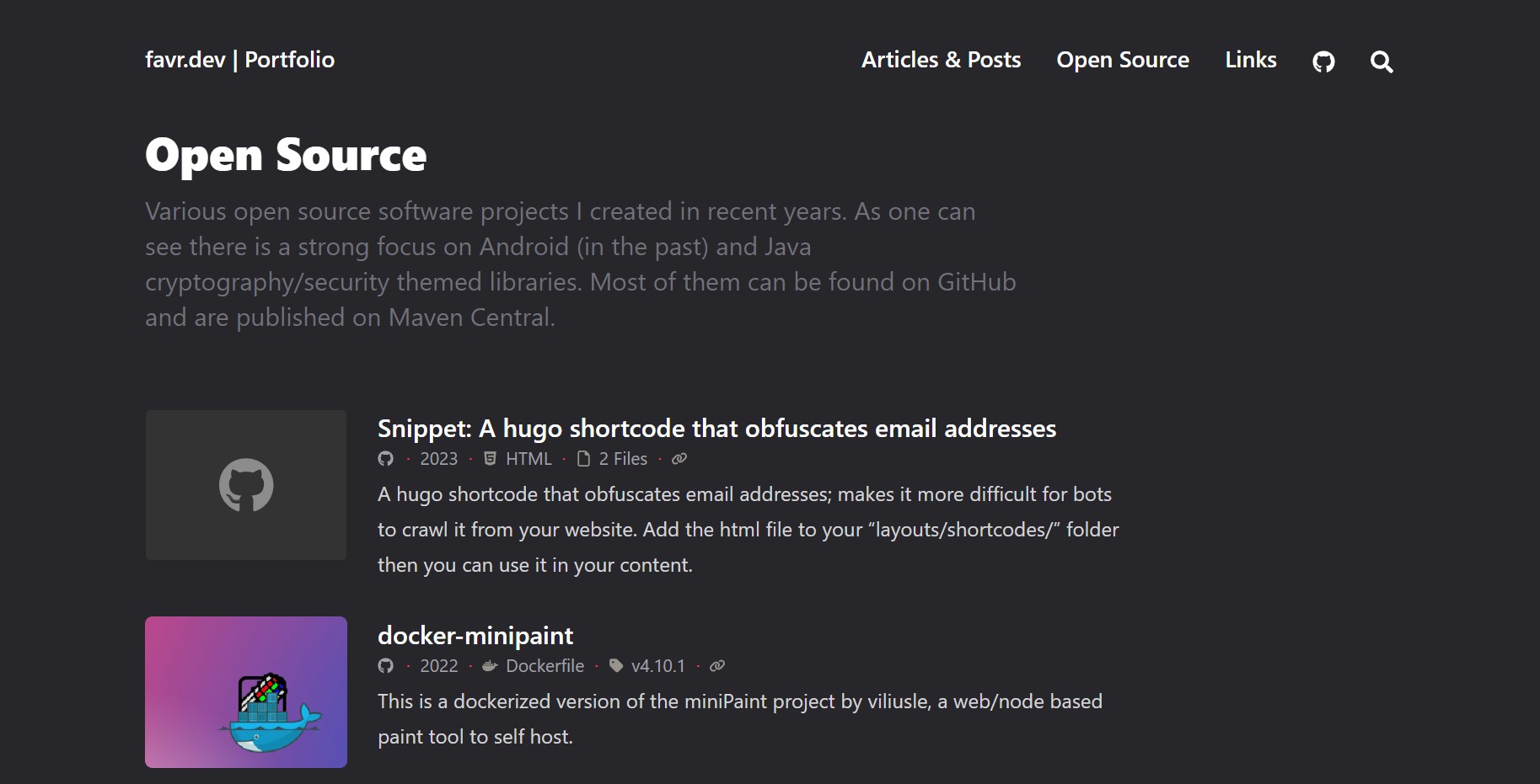 Website Favre · Favr Dev Portfolio